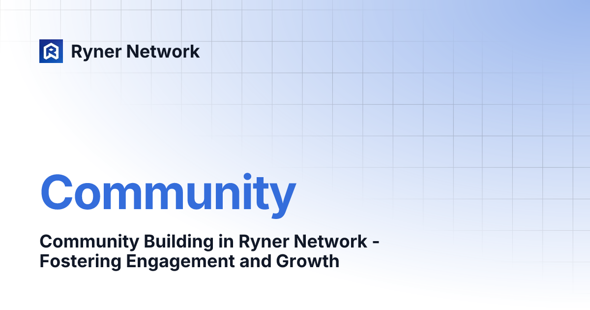 Community | Ryner Network